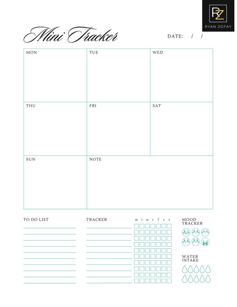 Free tracker for journaling printables & trackers mini printable for ...