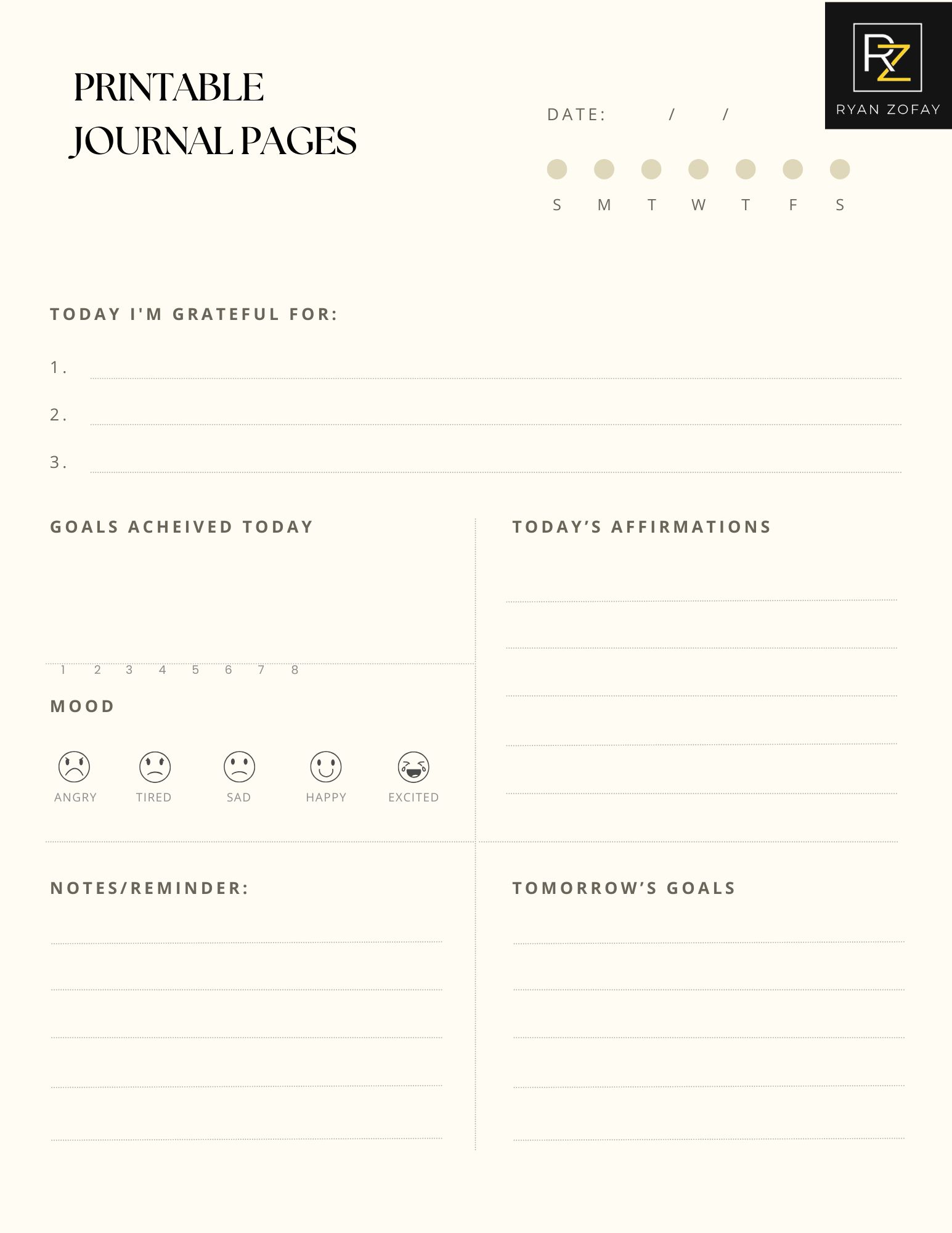 Free tracker for journaling printables & trackers mini printable for ...