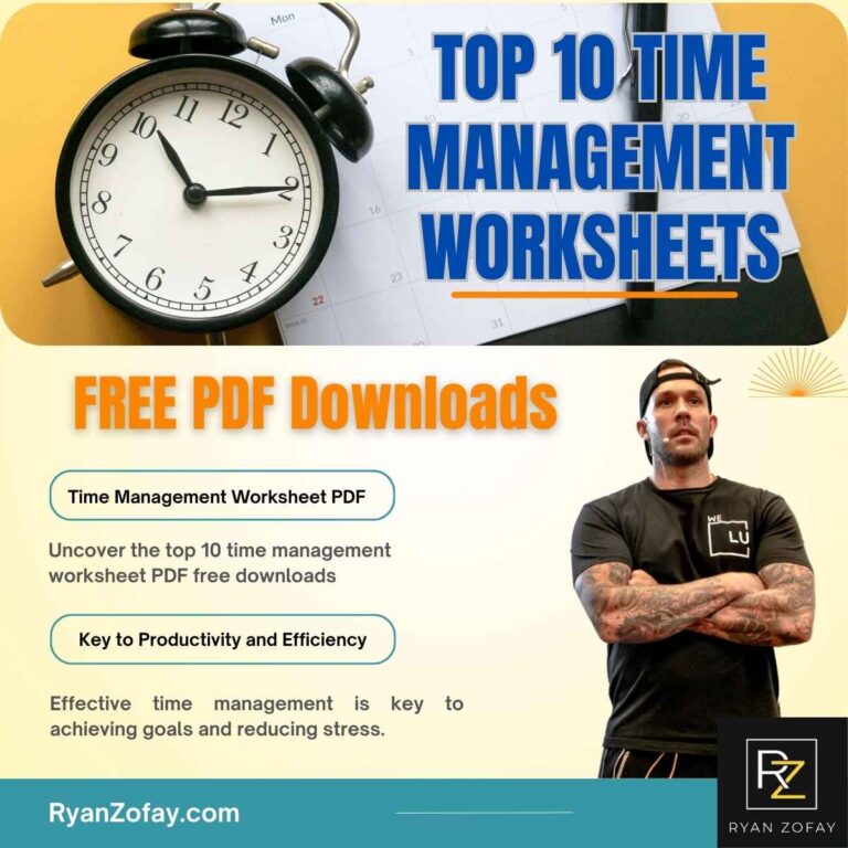 Free time management worksheet PDF Lift Productivity Health